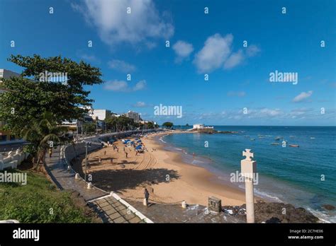 Landscape Of Porto Da Barra Beach Famous Beach In The City Of Salvador