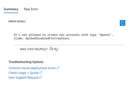 Unable To Deploy Openai Issue 269 Azure Samples Azure Search
