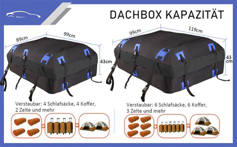 SUNORCHID Dachbox Auto Dach Tasche 566 Liter PVC Car Cargo Rooftop Box