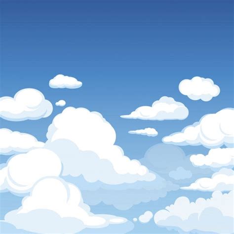 Cielo Con Nubes Esponjosas Limpie El Pa Premium Vector Freepik