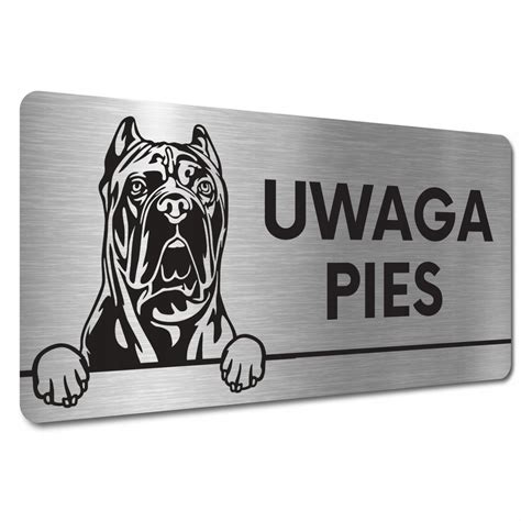 TABLICZKA UWAGA ZŁY PIES Cane Corso GROŹNY PIES Inna marka Sklep