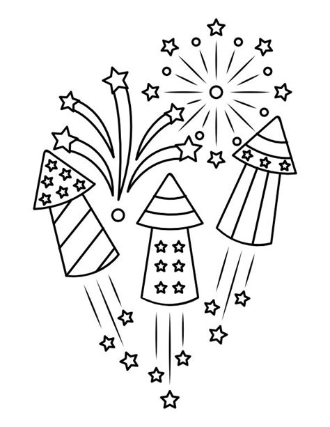 Printable Fourth Of July Fireworks Coloring Page Coloring Page Quote