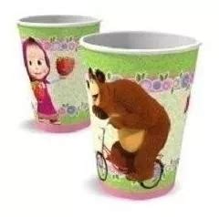 Vaso Cumpleaños Masha Y El Oso Originalx6 Cotillón Activarte Cuotas