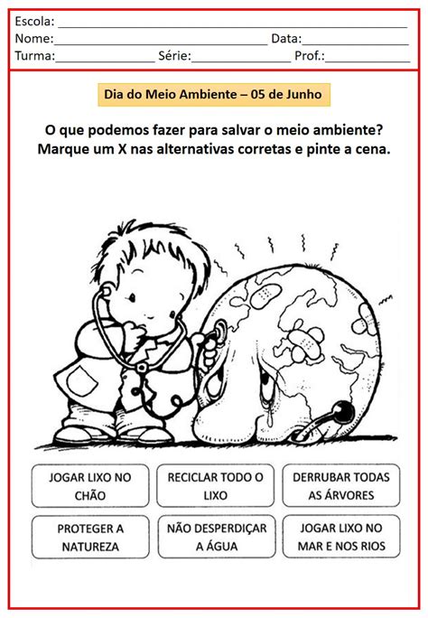 atividades para o dia do meio ambiente Atividades para a Educação