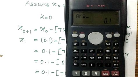 newton raphson method using calculator fx 82ms youtube