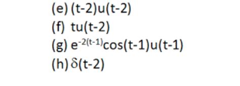 solved find the following laplace transforms t 2 u t