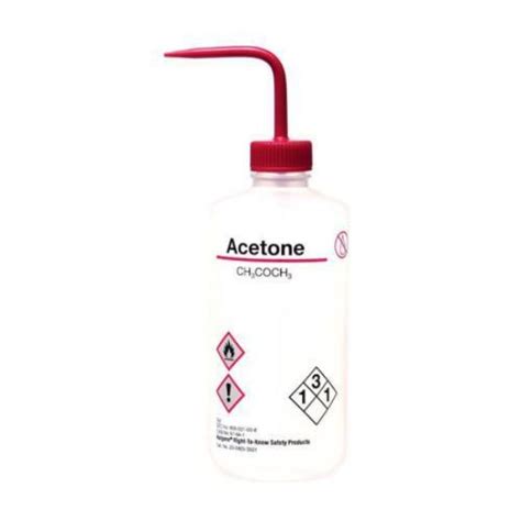 Safety Washbottle 500 Ml Acetone LDPE John Morris Group