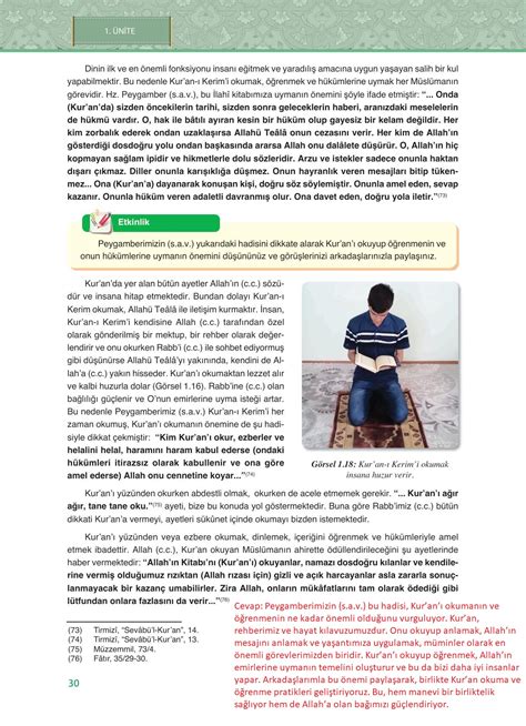 10 Sınıf Din Kültürü ve Ahlak Bilgisi Ders Kitabı Bilim ve Kültür