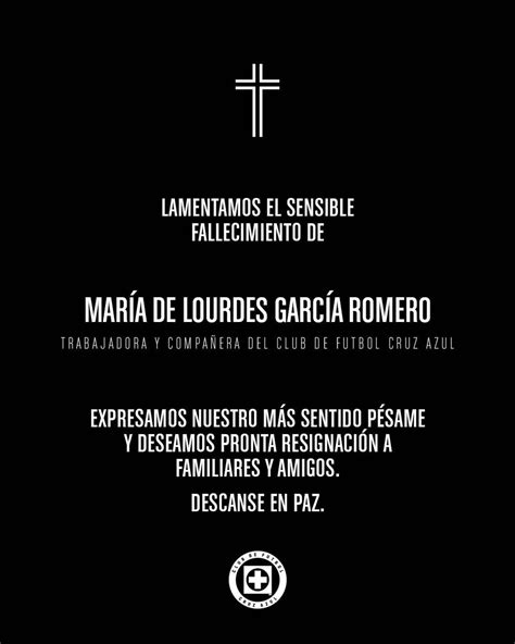 CRUZ AZUL on Twitter Le deseamos pronta resignación a familiares y