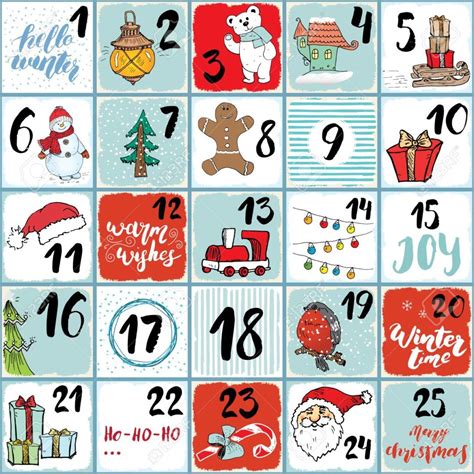 Calendario de Adviento para Niños Imprímelo y disfruta la cuenta