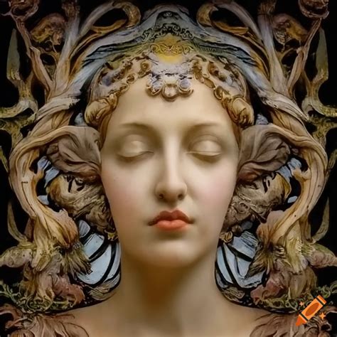 Angels Face In Art Nouveau Style