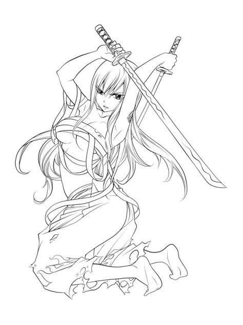 Erza Scarlet Coloring Pages 162 The Best Porn Website