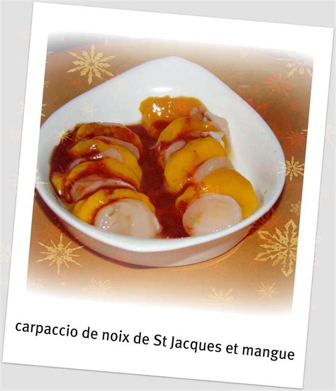 Carpaccio De Noix De St Jacques Et Mangue Au Caramel De Vinaigre Balsamique