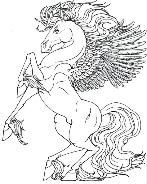 Unicorn With Wings Coloring Pages Printable Coloring Pages