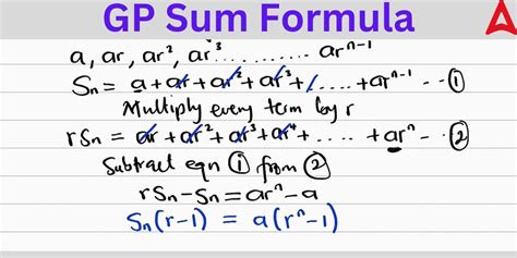 gp sum formula sum of n terms sum of infinite gp