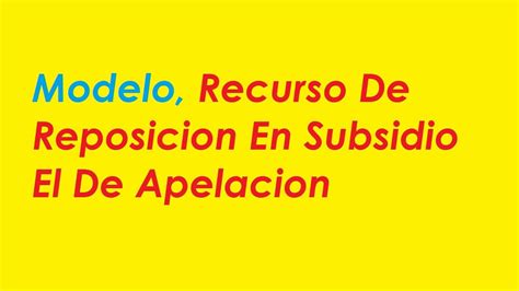 Guía paso a paso Cómo redactar un recurso de reposición de forma