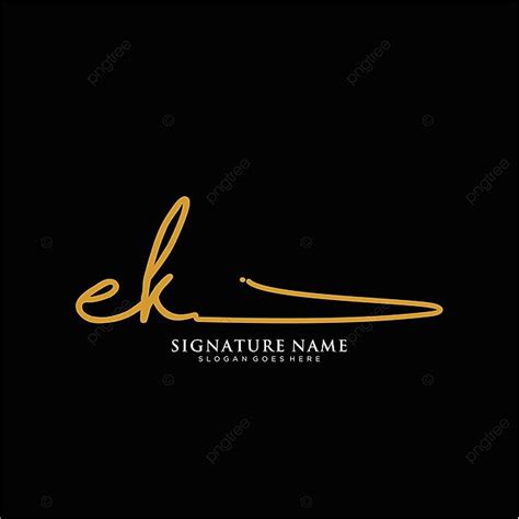 letter ek signature logo template vector alphabet monogram concept vector alphabet monogram