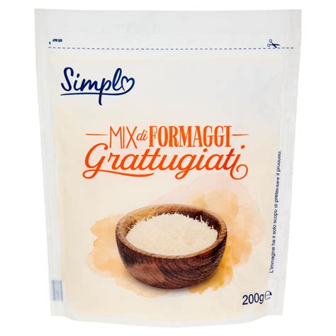 Simpl Mix Di Formaggi Grattugiati 200 G Carrefour