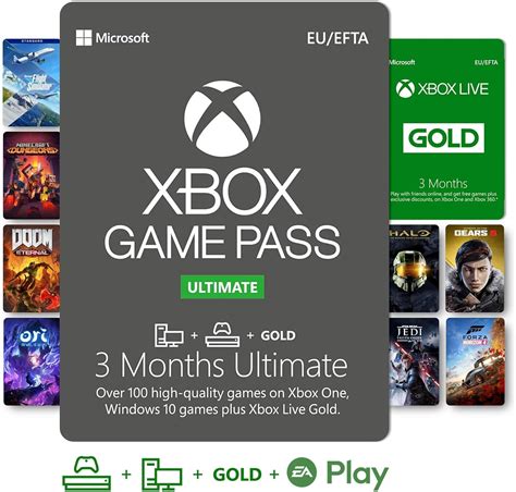 Xbox Game Pass Ultimate 3 Month Membership Xbox One Windows 10 PC