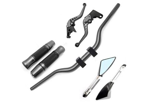 Kit Guidão Naked Manopla Fechada Jupiter Retrovisor TM1 Manete Duke 200