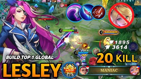 20 Kills MANIAC One Shot Build Lesley Crazy Damage Build Build