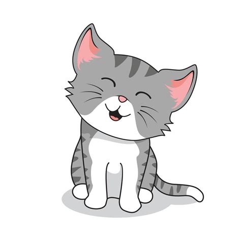 Cat Grey Cartoon Isolated 3545321 Vector Art At Vecteezy