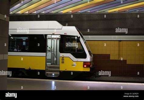 Dallas Area Rapid Transit DART Train In Dallas Texas Stock Photo Alamy
