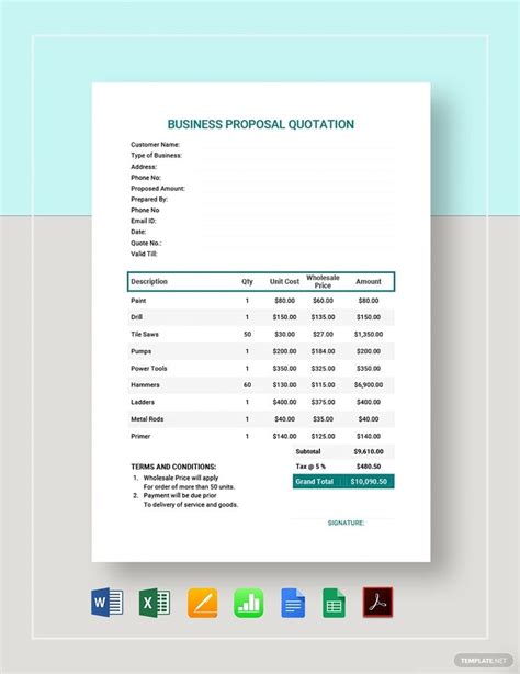 Business Proposal Quotation Template Quotations Business Proposal