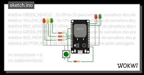 semaforo lab04 wokwi arduino and esp32 simulator