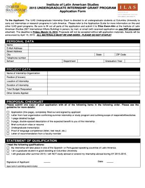 Fillable Online Ilas Columbia Application And Guidelines Ilas