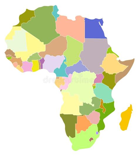 Mapa África físico ilustración del vector Ilustración de ciudad 73587045