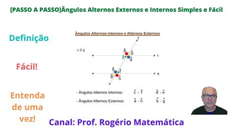 Passo a Passo Ângulos Alternos Internos e Externos Simples e Fácil