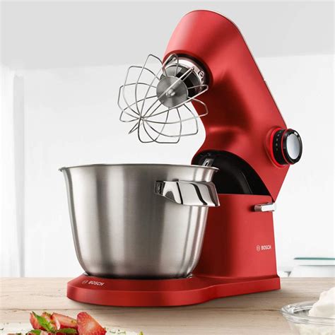 Bosch Food Processor OptiMUM 1600 Watt Stainless Steel Red MUM9A66R00