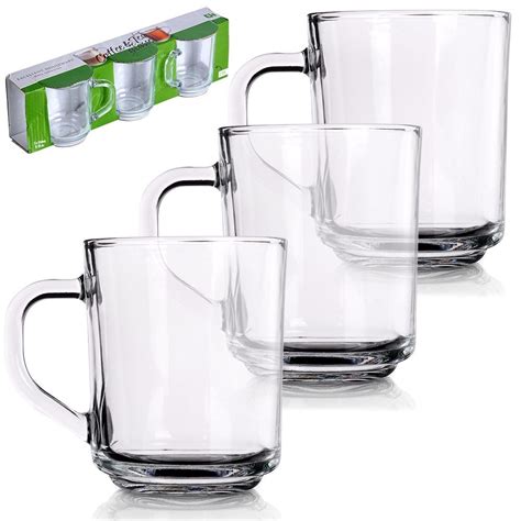 Szklanki Do Kawy Herbaty Picia Napojów Zestaw Komplet Szklanek 230 Ml 3