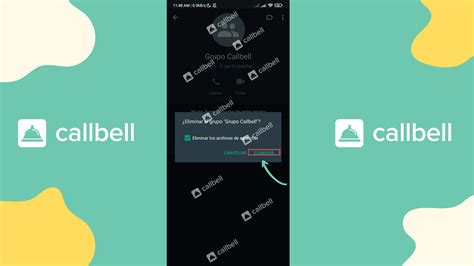 Cómo eliminar un grupo de WhatsApp Callbell