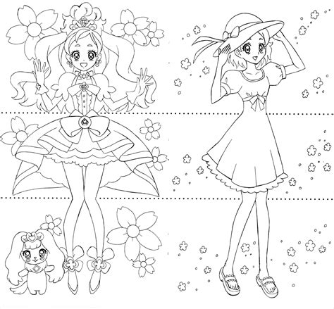Kolorowanki Precure Princesse Dzieci Honoka Yukishiro Kolorowanka