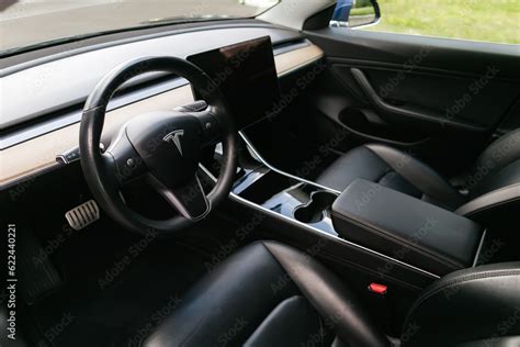 Tesla Model 3 Performance Interior Stock Photo Adobe Stock