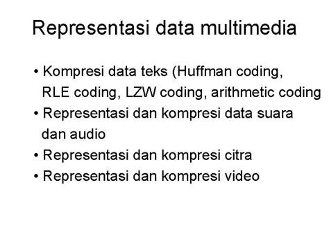 representasi data multimedia kompresi data teks huffman coding