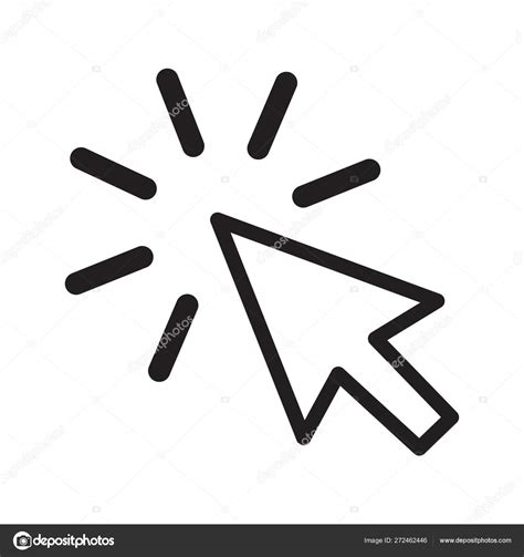 Mouse Cursor Symbol Arrow Click Pointer Illustration Isolated Stock