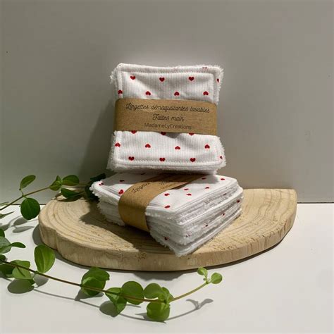 Lot de 7 lingettes démaquillantes faites main Etsy France