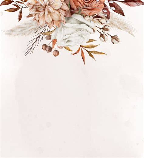 Terracotta Rust Flowers Boho Fall Foliage Wedding Envelope Liner
