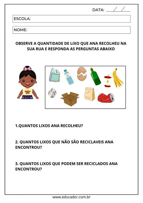 50 Atividades Meio Ambiente Educação Infantil para Baixar e Imprimir