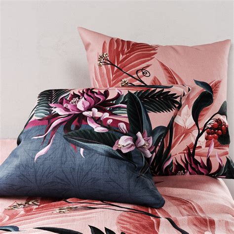 Housse De Couette Et Deux Taies Coton 260 Cm Flora Rose Linge De