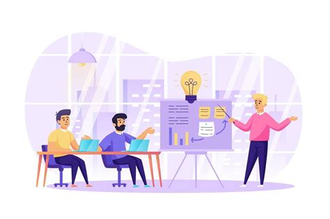 reunião de negócios e ilustração vetorial de conceito de trabalho em