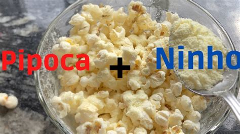 Pipoca de leite ninho Gourmet Fácil Arte Cozinha Popcorn with