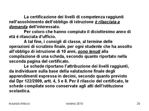 La Certificazione Delle Competenze Nel Secondo Ciclo Di