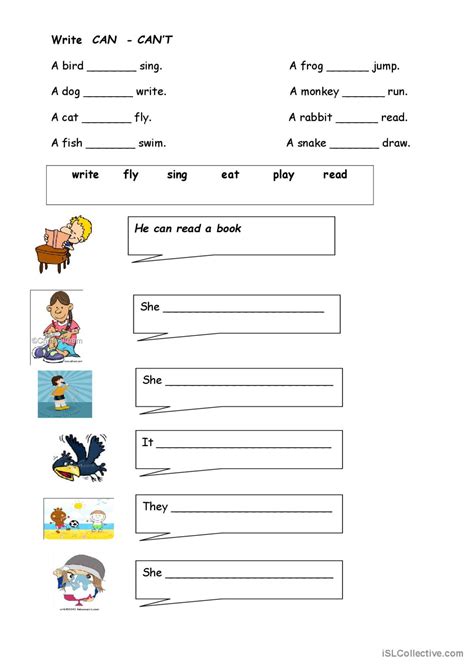 Can Can T English Esl Worksheets Pdf Doc