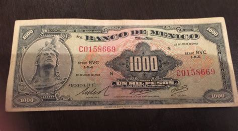 Billete Antiguo 1000 Pesos Cuauhtémoc 1977 600 00 en Mercado Libre