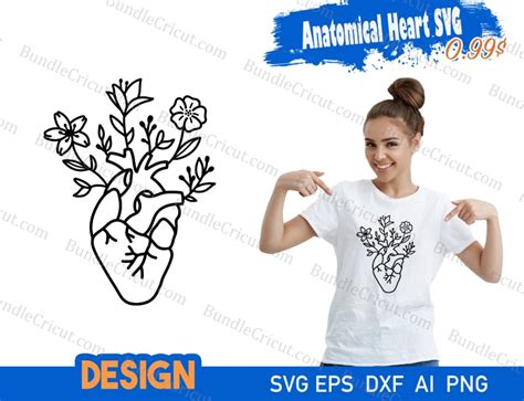 Anatomical Heart SVG Bundle Cricut