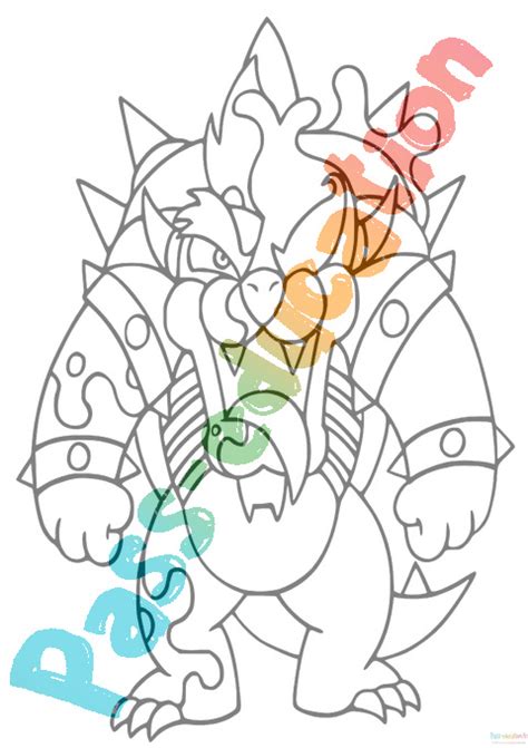 Coloriage gratuit Bowser PDF à imprimer